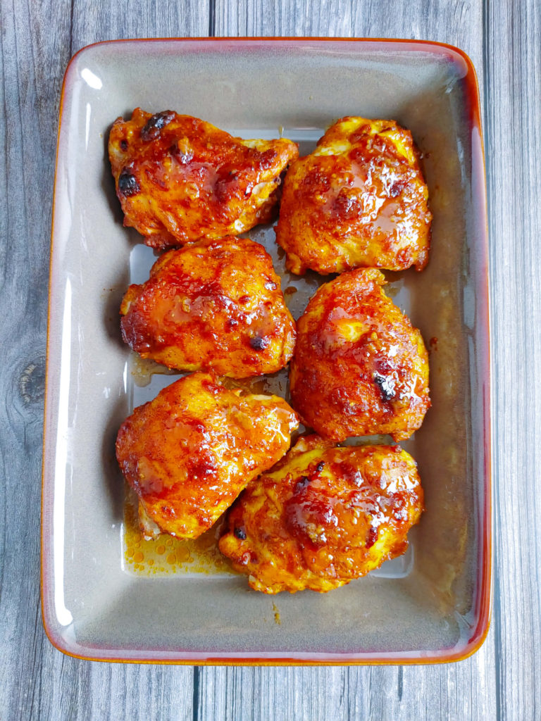 The Best Honey Garlic Glazed Chicken Thighs (Oven Baked) - U Keep Cooking