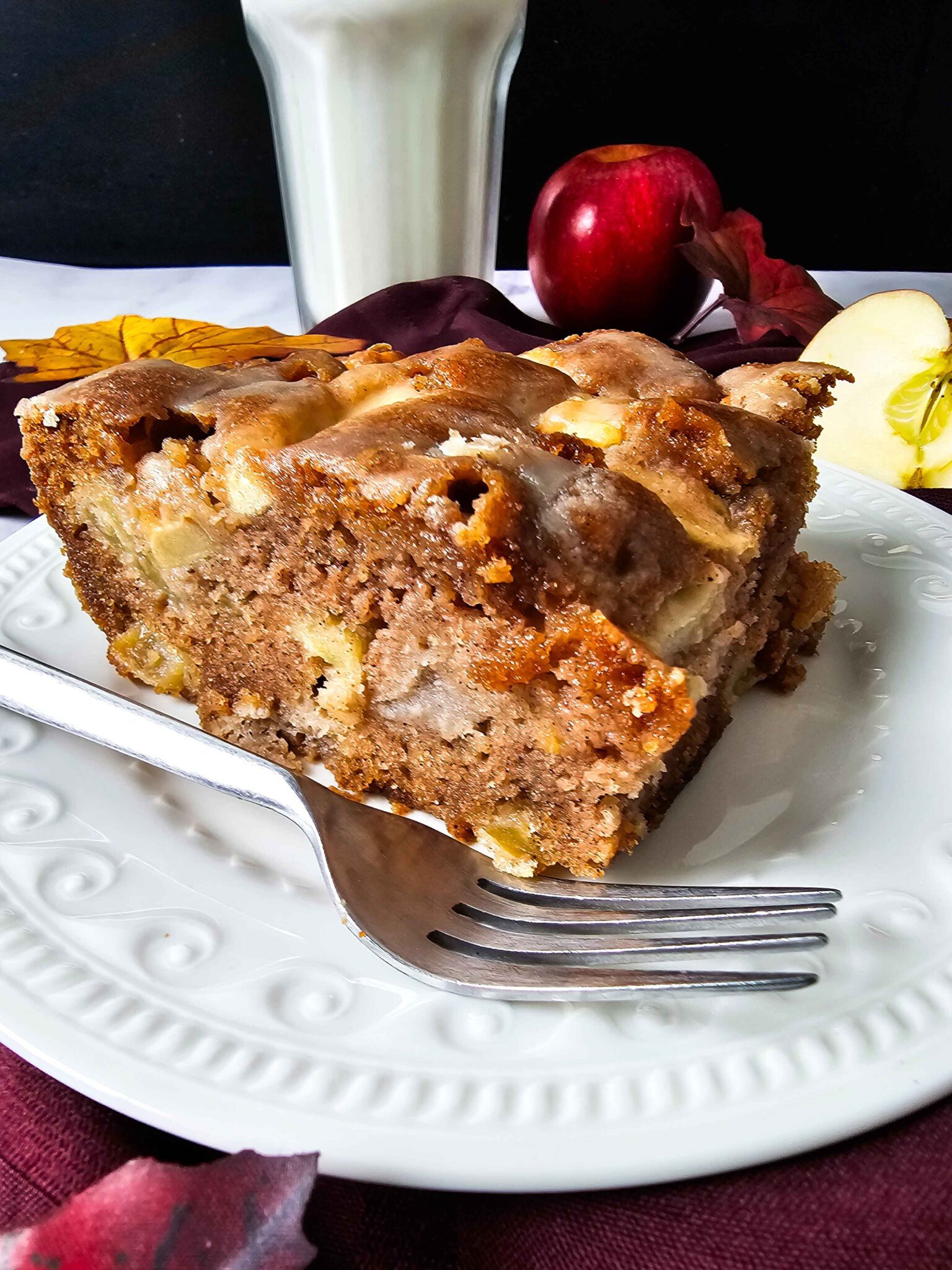 Easy Apple Dapple Cake with Warm Glaze - U Keep Cooking