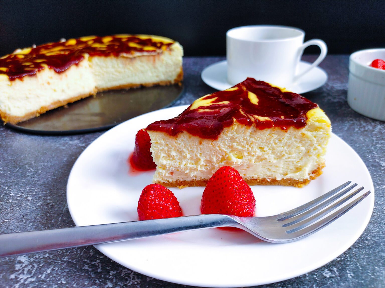 Strawberry Swirl Cheesecake Recipe: How to Make - U Keep Cooking