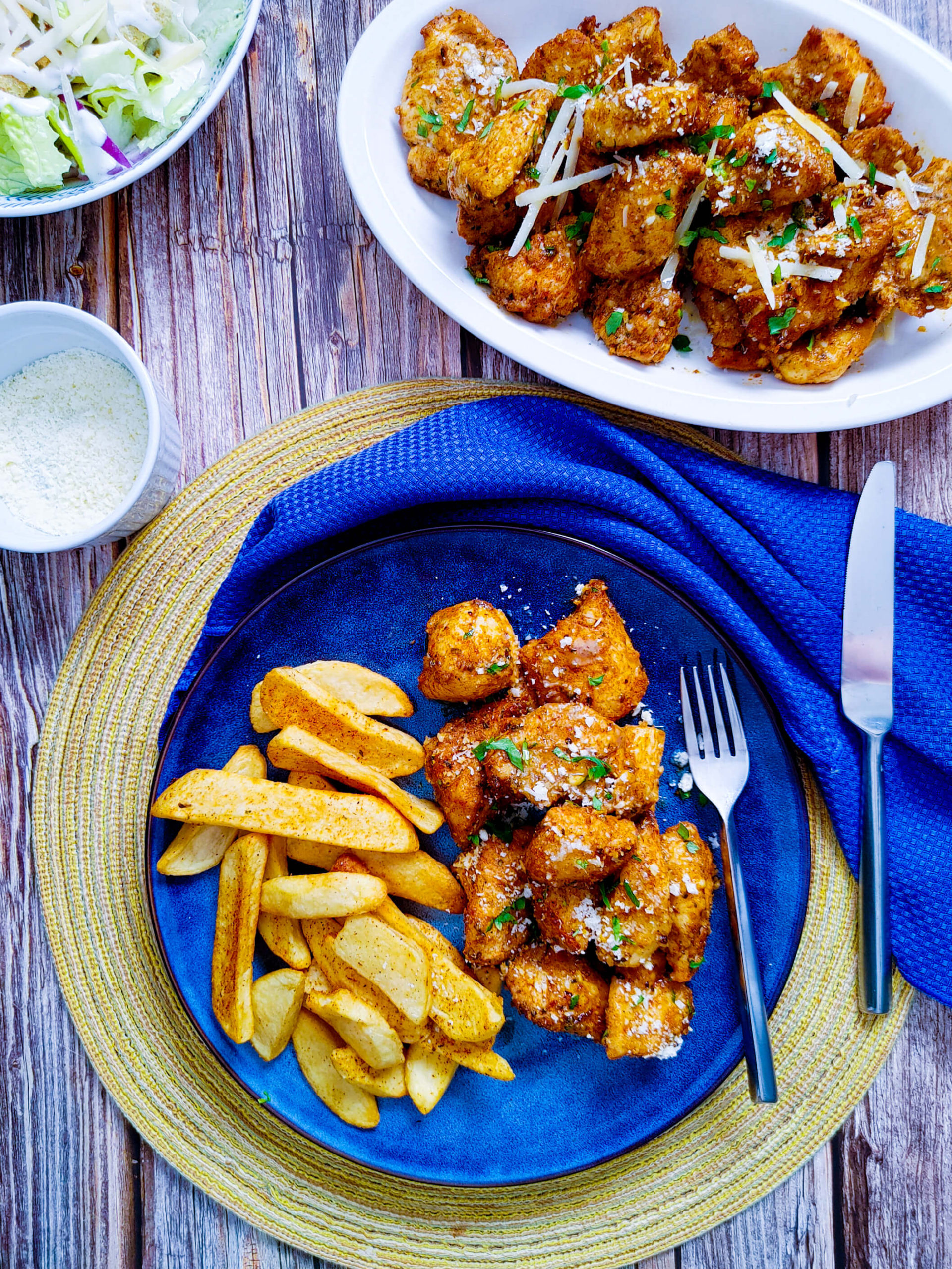 Air Fryer Parmesan Cubed Chicken Breast Bites Recipe - U Keep Cooking
