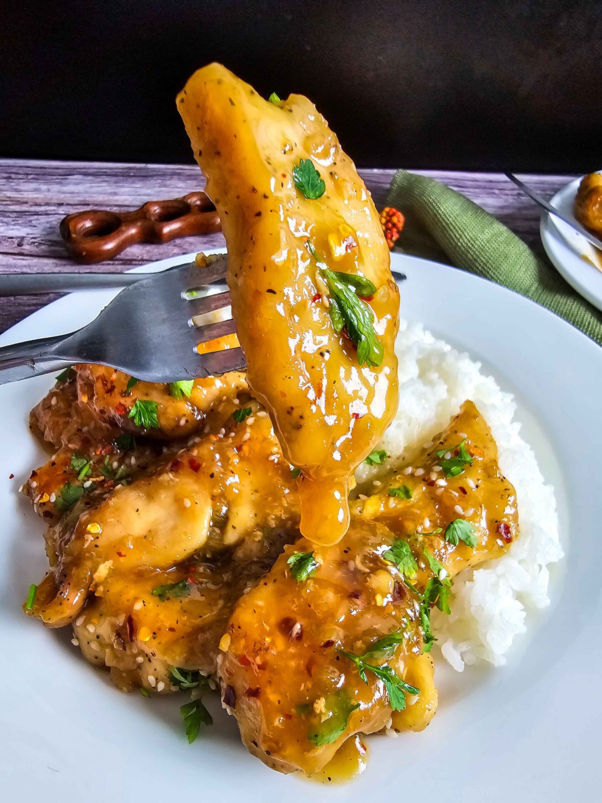 Sticky Sweet Honey Garlic Chicken Recipe - U Keep Cooking