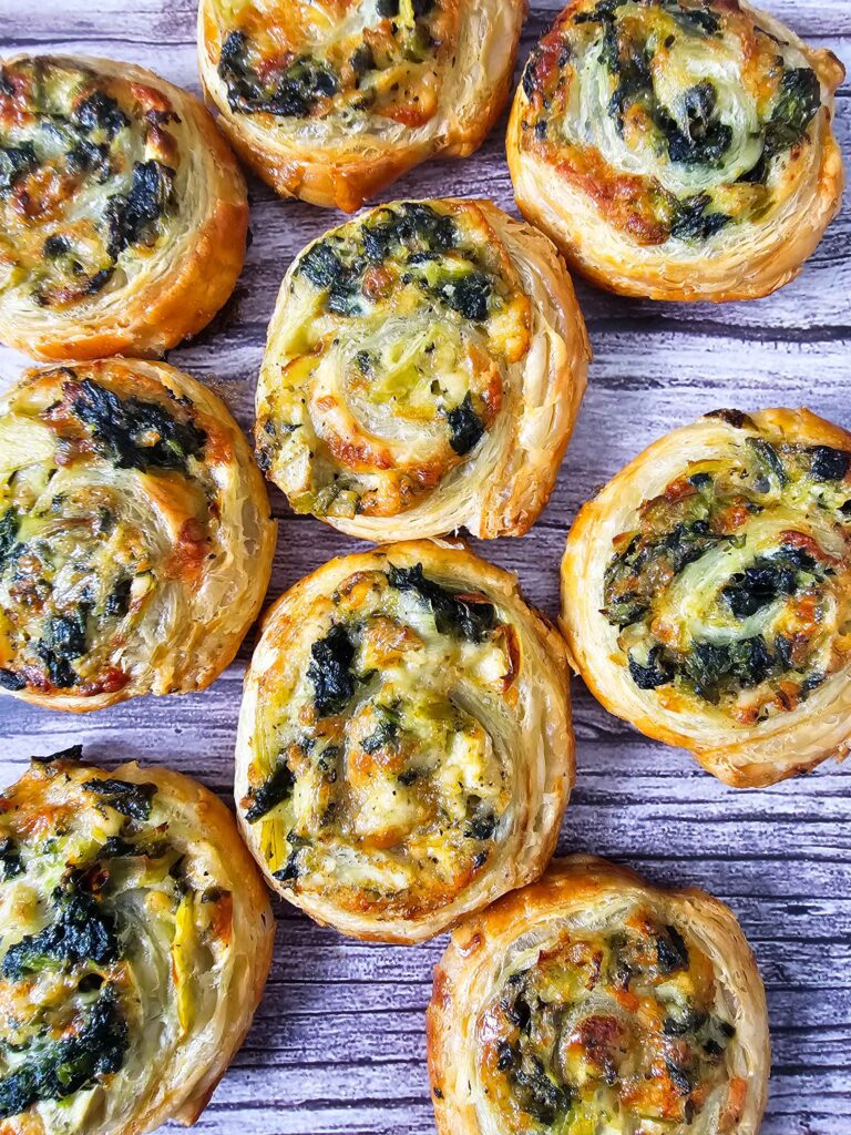 Easy Spinach Artichoke Pinwheel Pastry Rolls - U Keep Cooking
