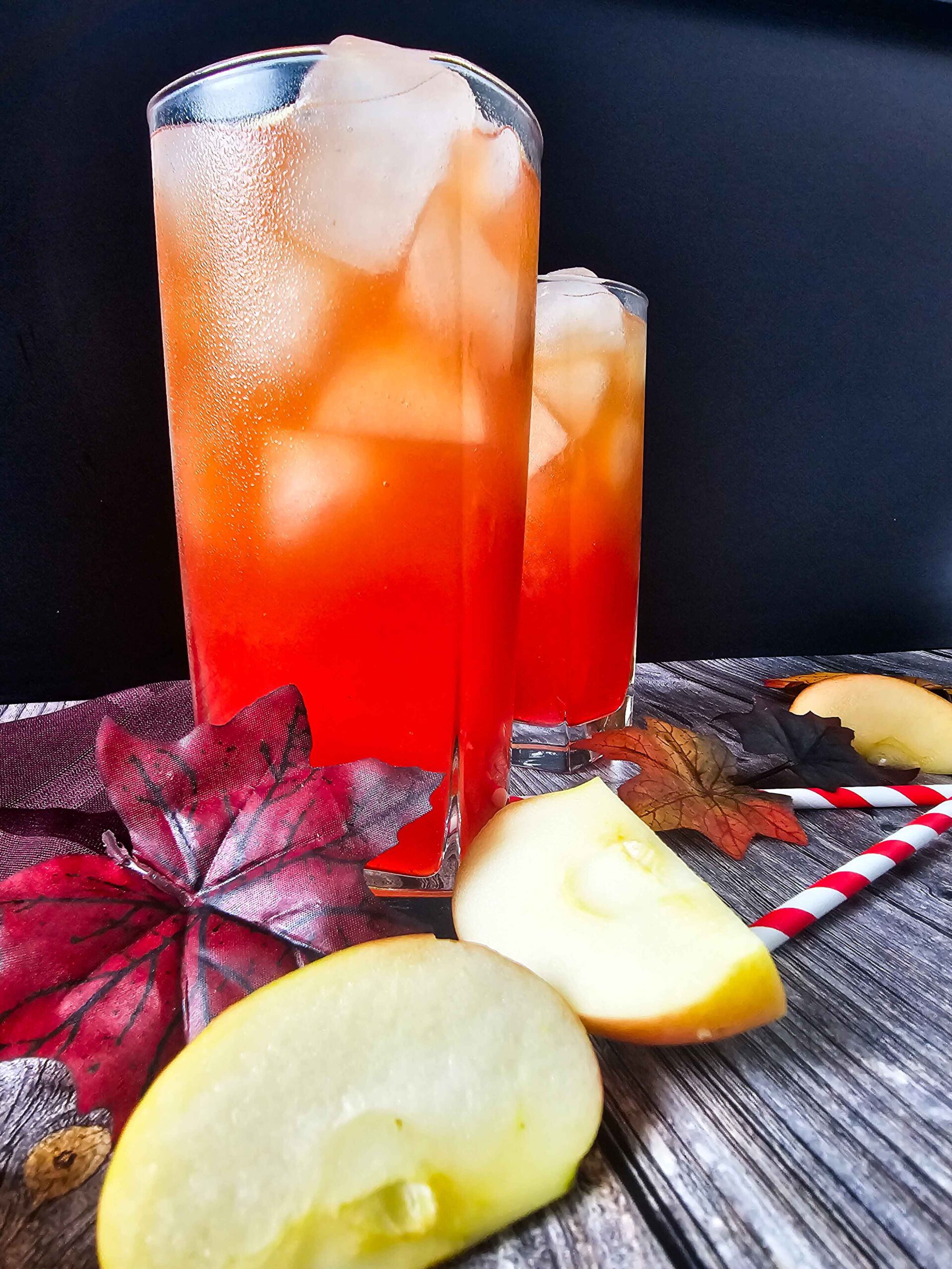 Simple Autumn Apple Cider Cranberry Mocktail - U Keep Cooking