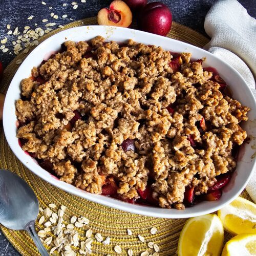 Easy Plum Crisp – Sweet and Perfectly Crunchy - U Keep Cooking